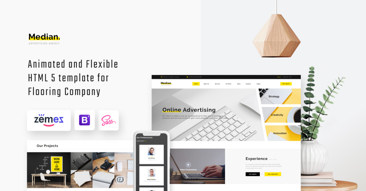 Median - Advertising Agency HTML Website Template