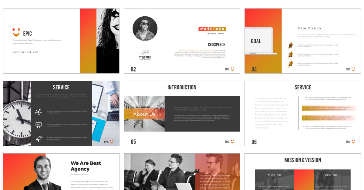 Epic Powerpoint Presentation PowerPoint template