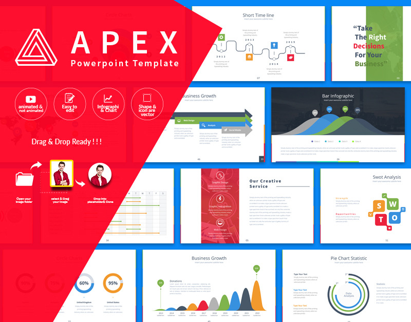 Modèle PowerPoint de présentation Apex - TemplateMonster