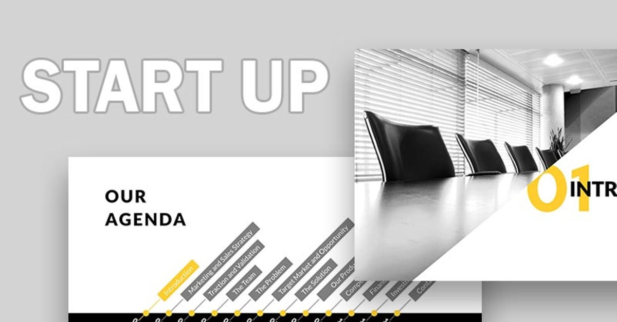 Modelo de inicialização do PowerPoint - TemplateMonster