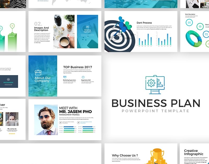 Business Plan - PowerPoint template #65509 - TemplateMonster