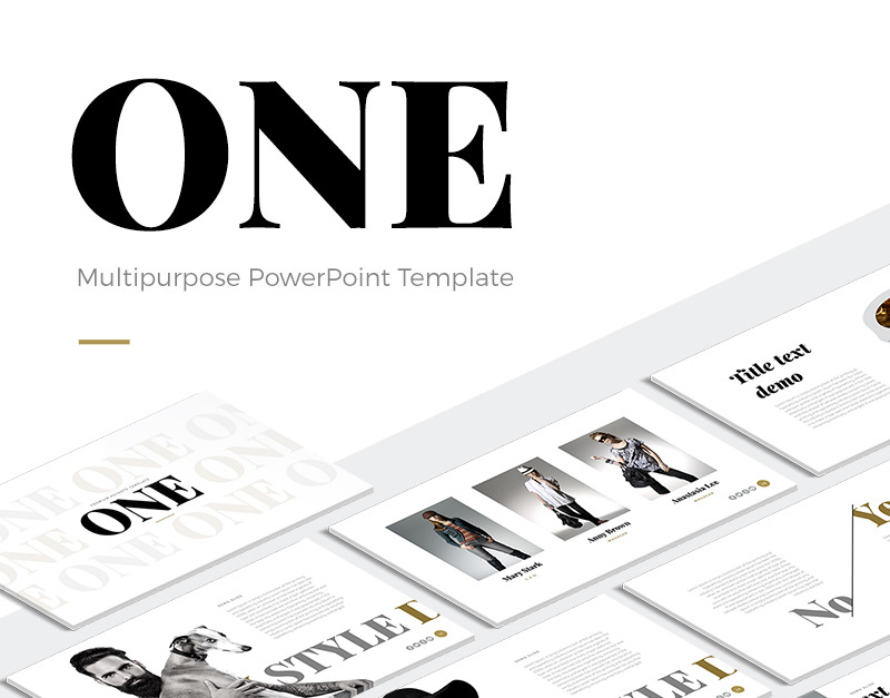 ONE - Modèle PowerPoint moderne #65655 - TemplateMonster