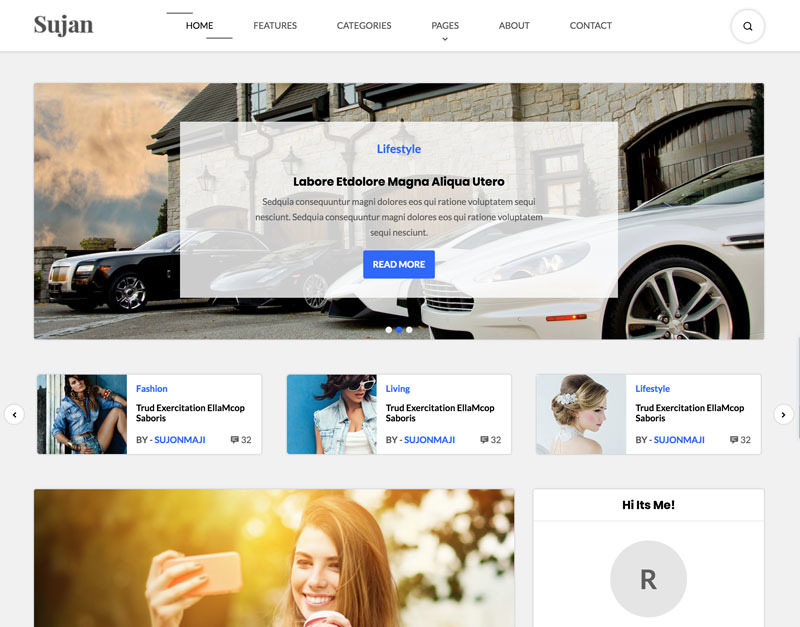 Sujon - Modèle de site Web de modèle HTML de blog