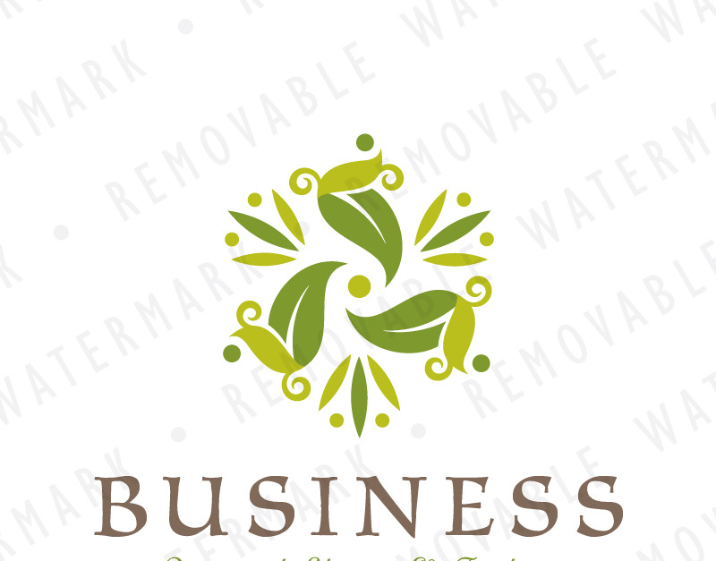 Abstract Leaf Transformation Logo Template - TemplateMonster