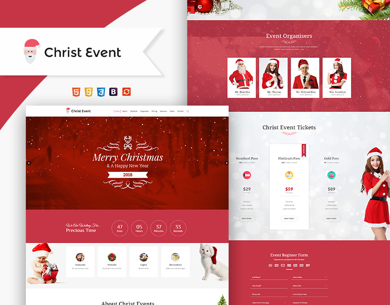 Christ Event - Christmas Party HTML Landing Page Template