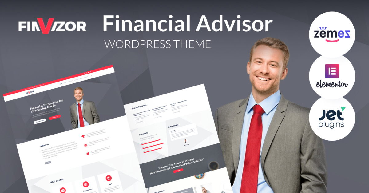 FinVizor - WordPress Theme for Financial Advisor