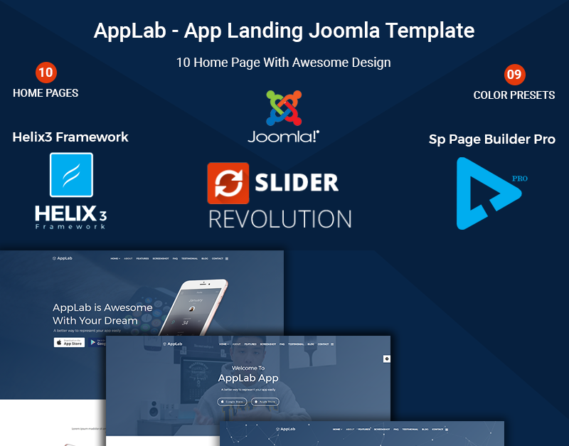 Applab - App Landing Joomla Template - TemplateMonster