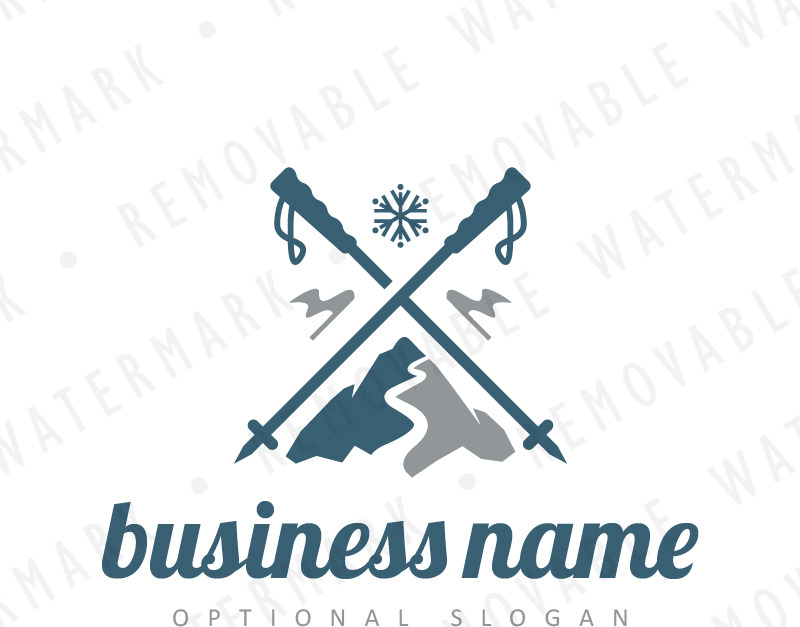 Mountain Ski Slope Logo Template #66153 - TemplateMonster