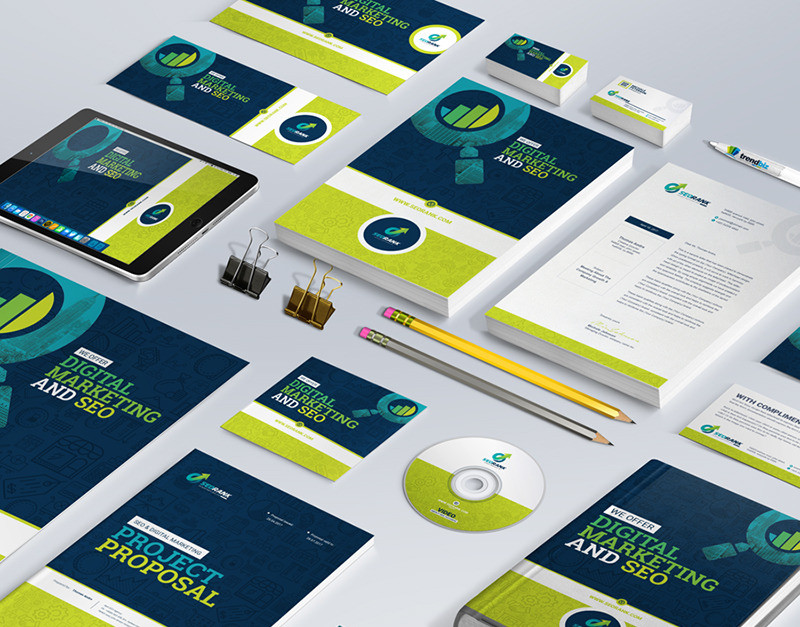 Pack de papeterie de marque pour agence ou entreprise de référencement ...