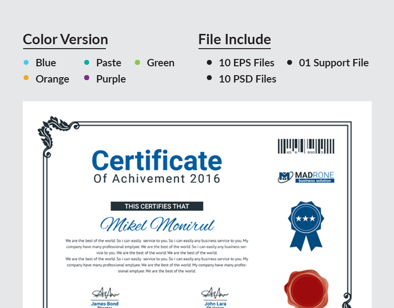 Training Center Certificate Template - TemplateMonster