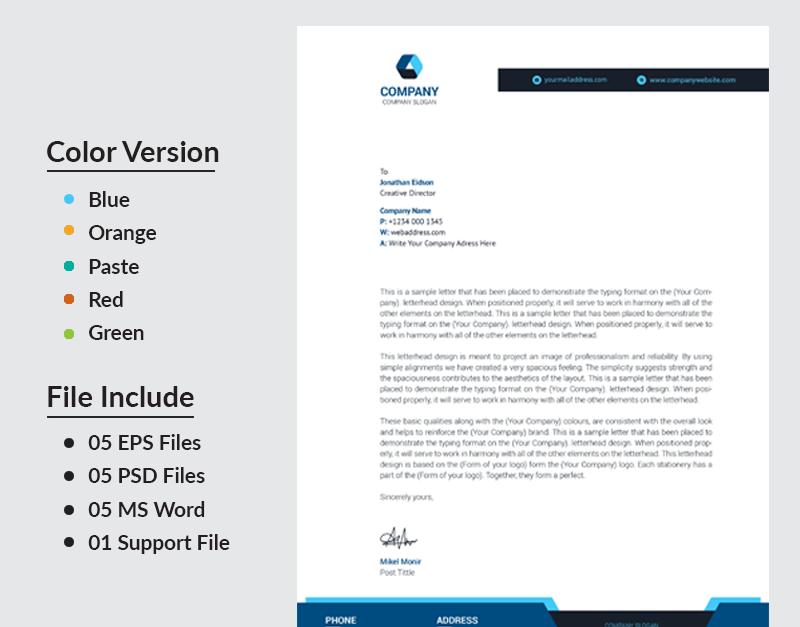 Graphic Letterhead - Corporate Identity Template