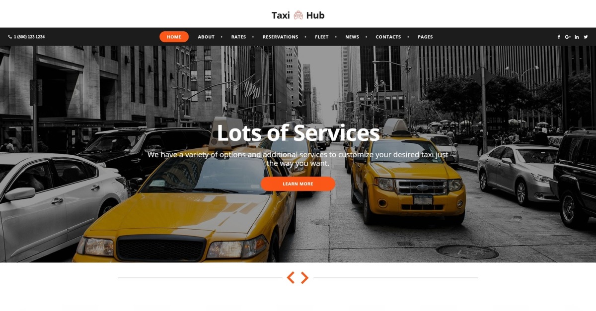 TaxiHub - Taxi Responsive Website Template - TemplateMonster
