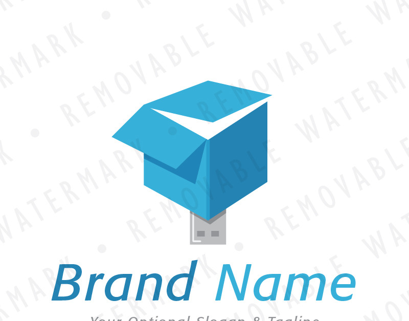 Data Storage Box Logo Template #66895 - TemplateMonster