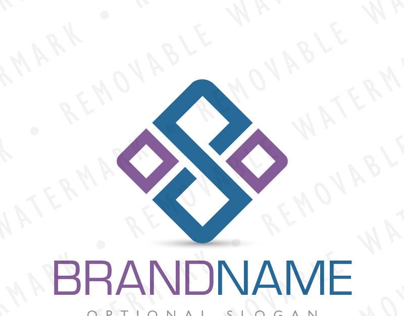 S Square Connection Logo Template #66917 - TemplateMonster