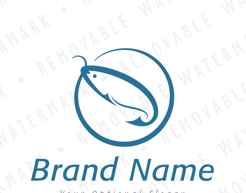 Balıkçılık Kanca Logo Şablonu #67019 - TemplateMonster