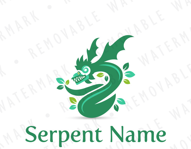 Quetzalcoatl Serpent God Logo Template - TemplateMonster