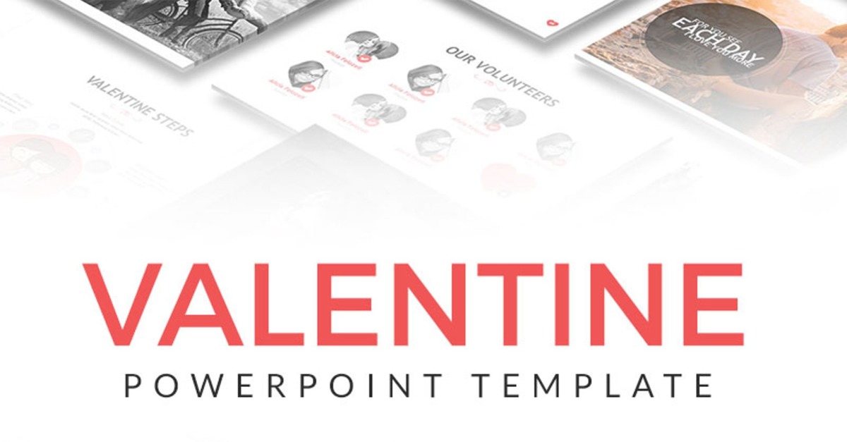 Dulce San Valentín plantilla de PowerPoint - TemplateMonster