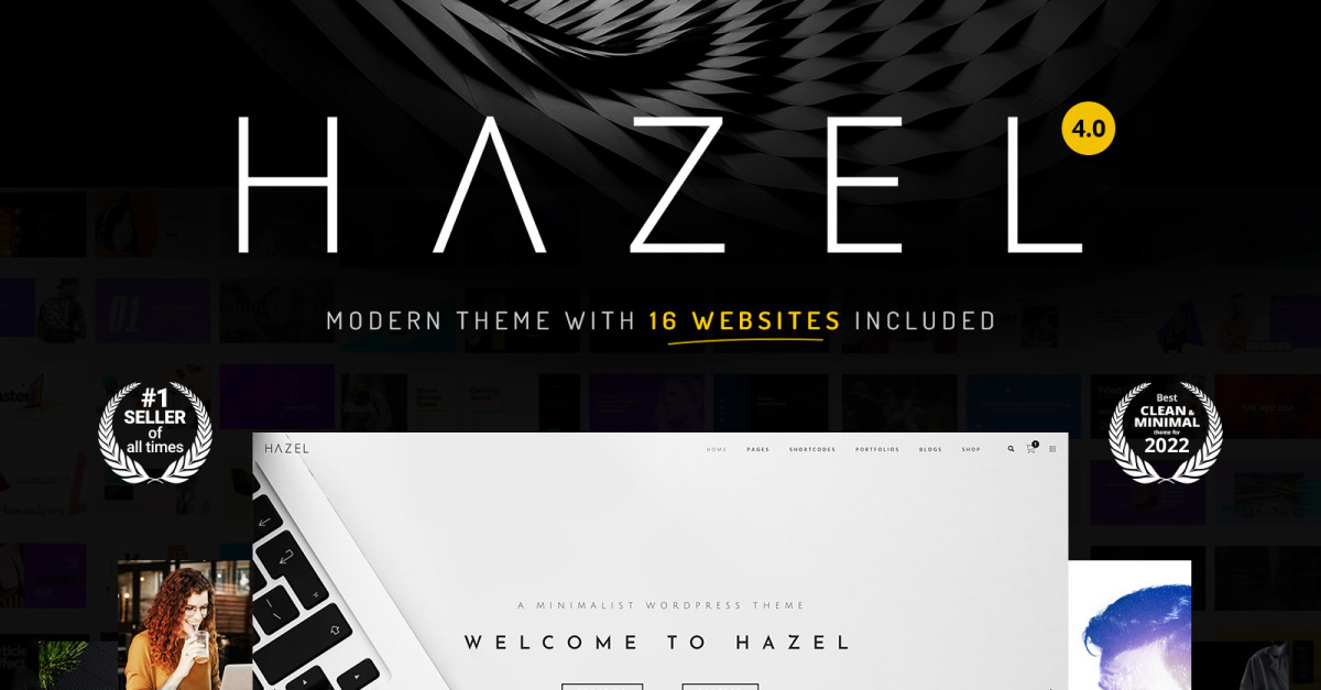 Hazel - Thème WordPress polyvalent minimaliste propre
