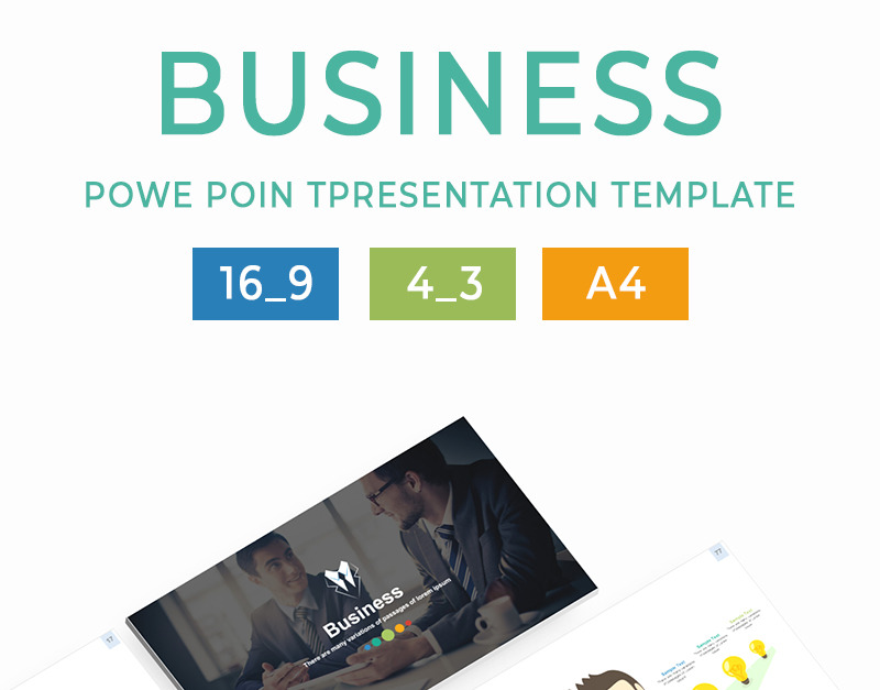 Modelo de PowerPoint de negócios #67451 - TemplateMonster