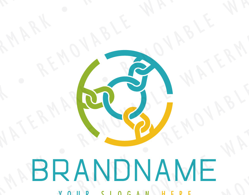 Chain Circle Logo Template #68421 - TemplateMonster