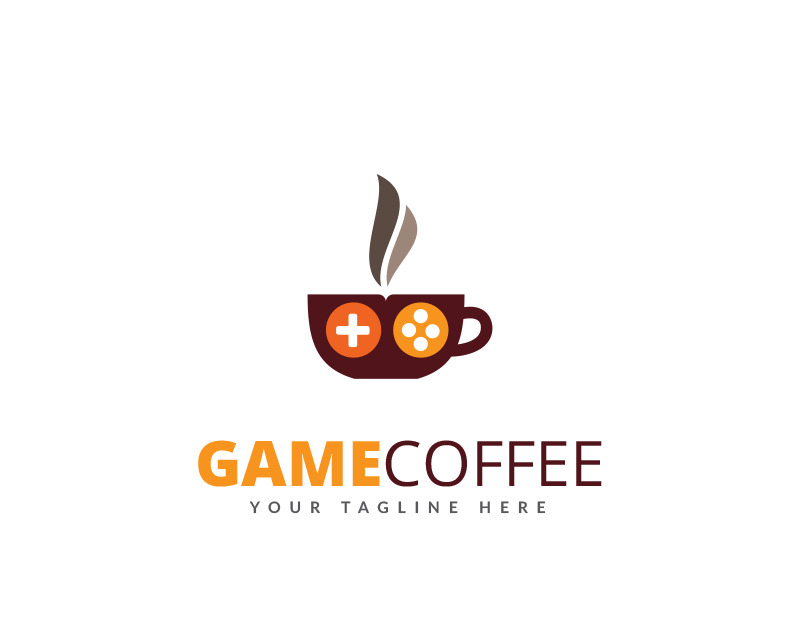 Game Coffee - Logo Template #68437 - TemplateMonster