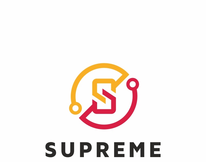 Plantilla de logotipo de letra Supreme Cripto S