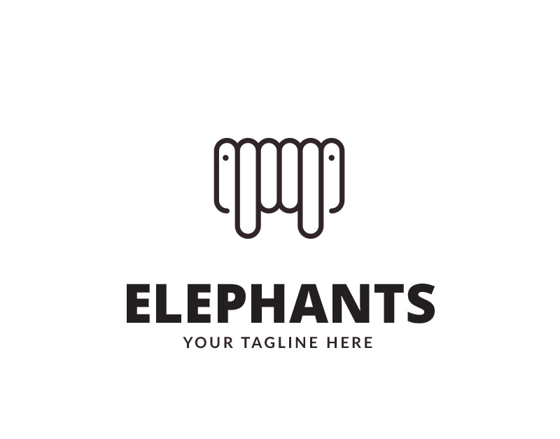 Szablon Logo słonie #68997 - TemplateMonster