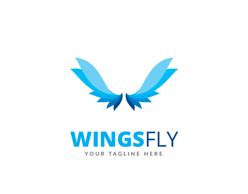 Wings Fly Logo Template #69220 - TemplateMonster