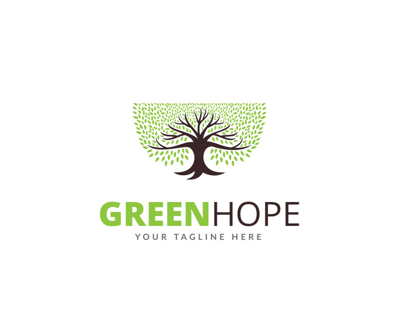 Green Hope Logo Template #69336 - TemplateMonster