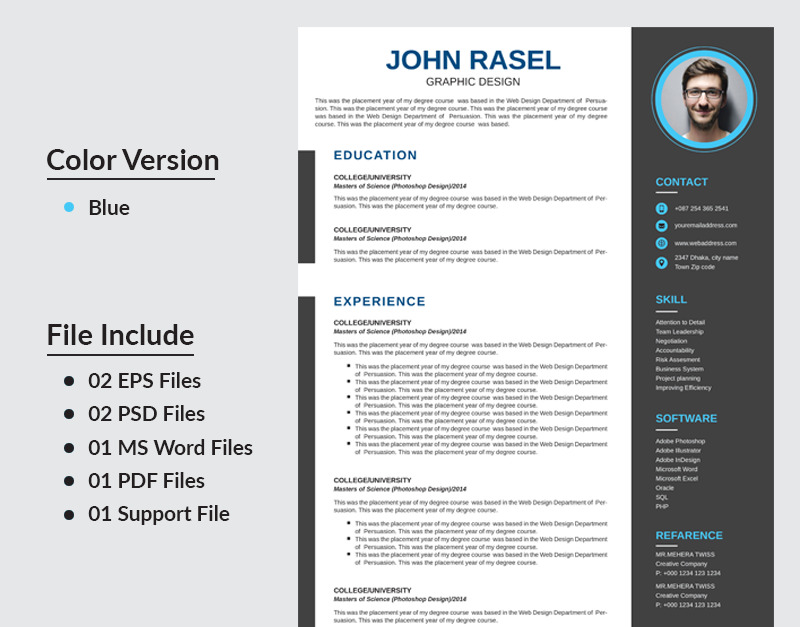 JOHN RASEL CV-mall #69399 - TemplateMonster