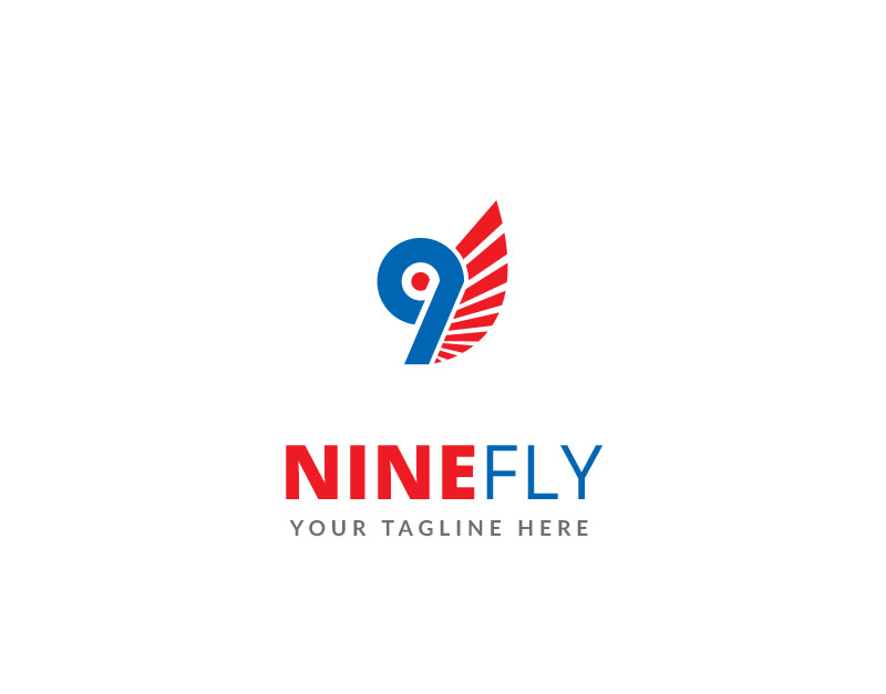Modelo de logotipo da Nine Fly #69655 - TemplateMonster