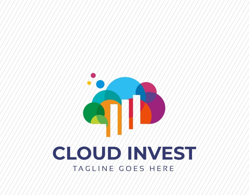 Cloud Invest Logo Şablonu #69760 - TemplateMonster
