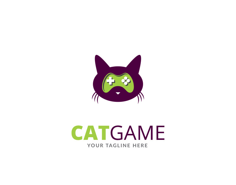 Cat Game Logo Template #69916 - TemplateMonster