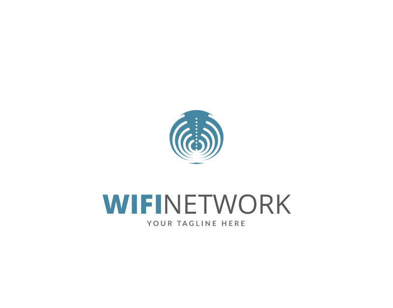 Wifi Network Logo Template #70071 - TemplateMonster