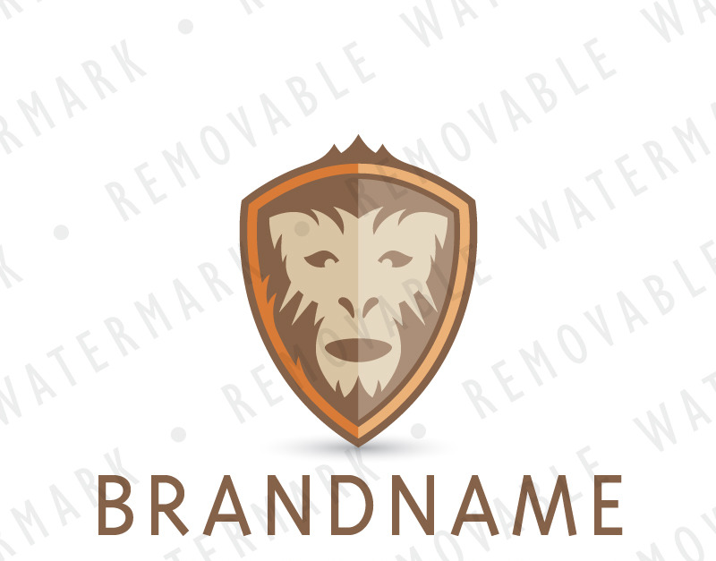Ape Monkey Shield Logo Template #70282 - TemplateMonster