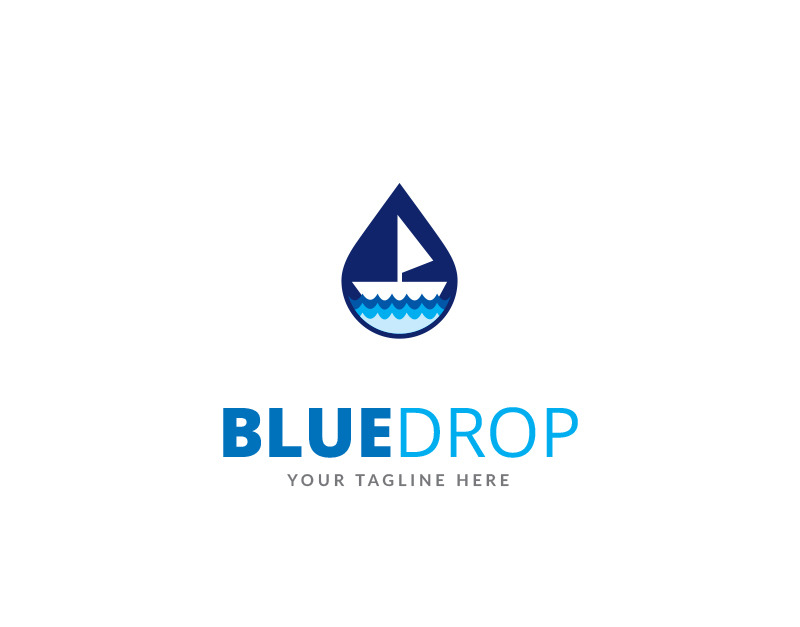 Blue Drop Logo Template #70234 - TemplateMonster