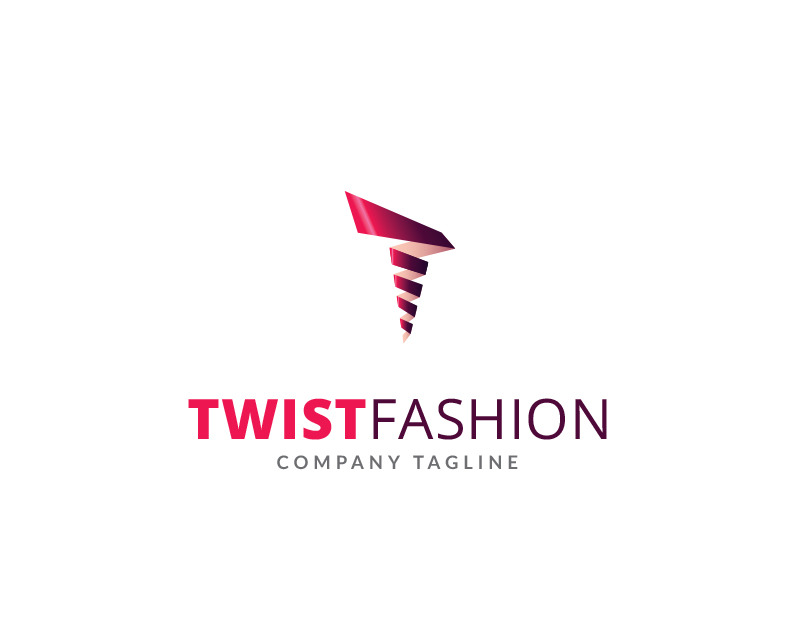 Twist Fashion Logo Template #70248 - TemplateMonster