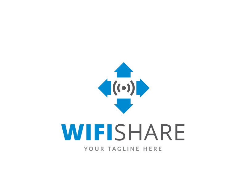 Wifi Share Logo Template #70267 - TemplateMonster