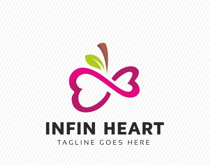 Infinity Heart Logo Template #70544 - TemplateMonster