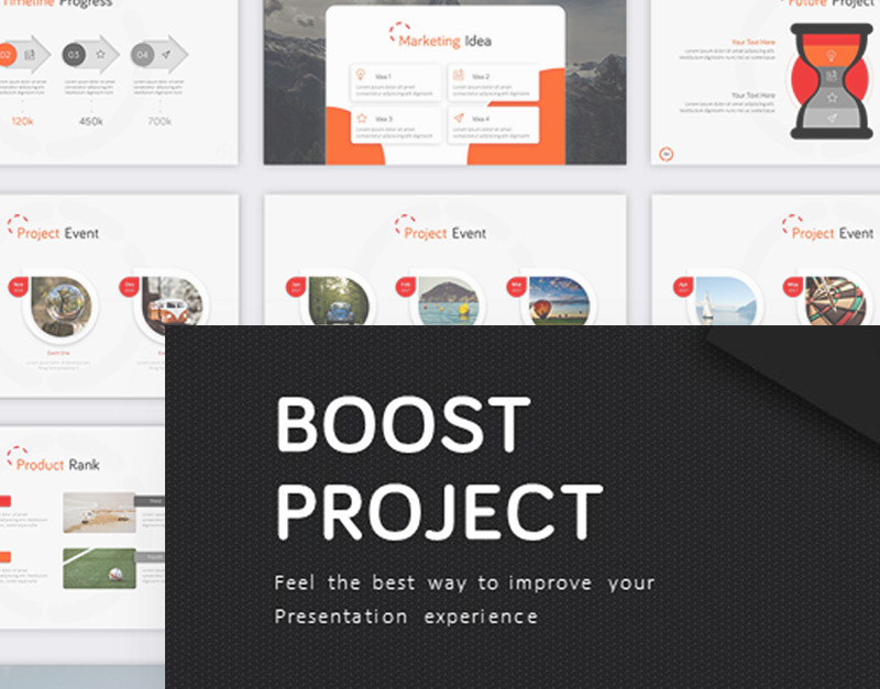 Modèle PowerPoint de présentation du projet Boost
