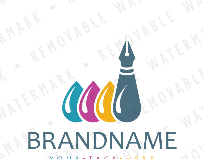 Ink Factory Logo Template #70915 - TemplateMonster