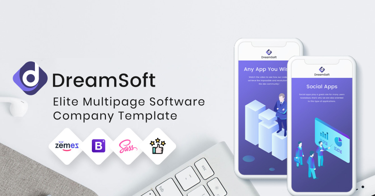 DreamSoft - Software Development Company Multipage Website Template