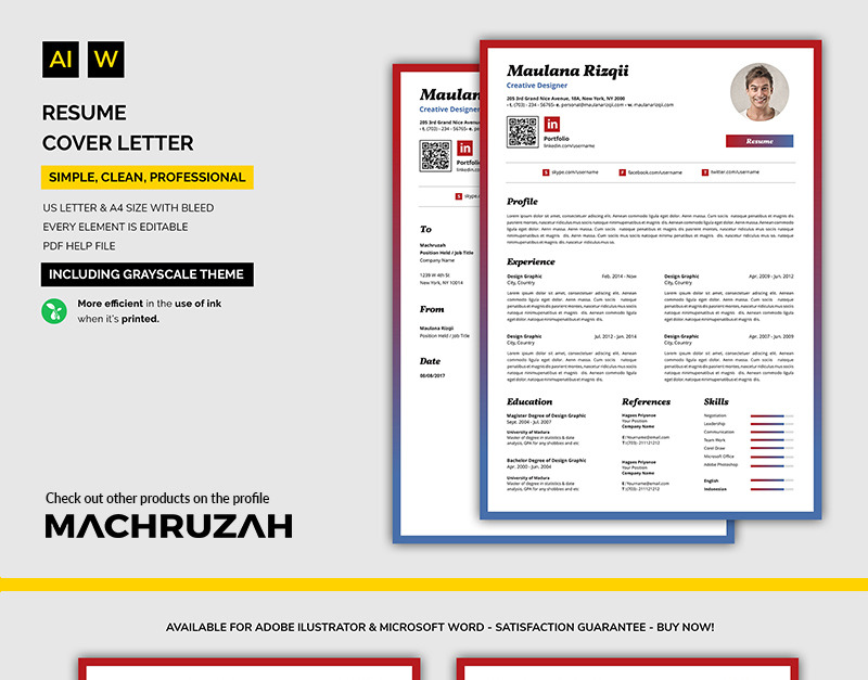 Professionell CV-mall #71023 - TemplateMonster