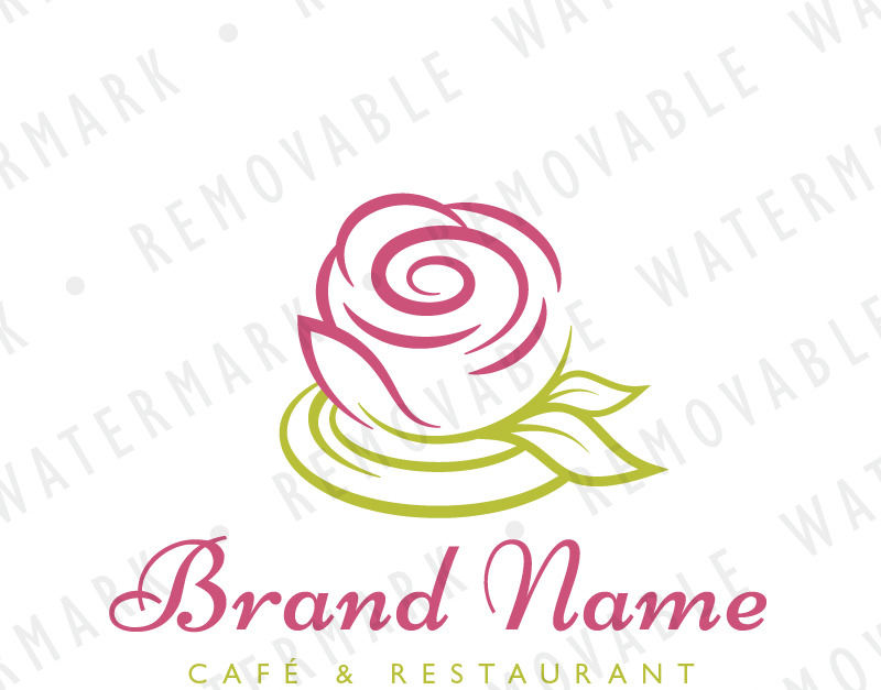 Rose Blossom Cup Logo Template #71239 - TemplateMonster