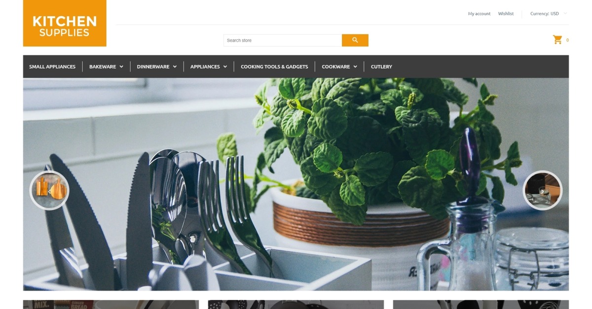 Kitchen Supplies Shopify Theme #71323 - TemplateMonster