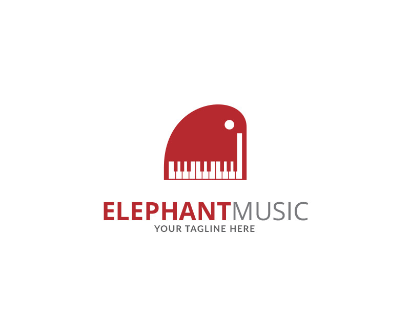 Elephant Music Logo Template #72123 - TemplateMonster