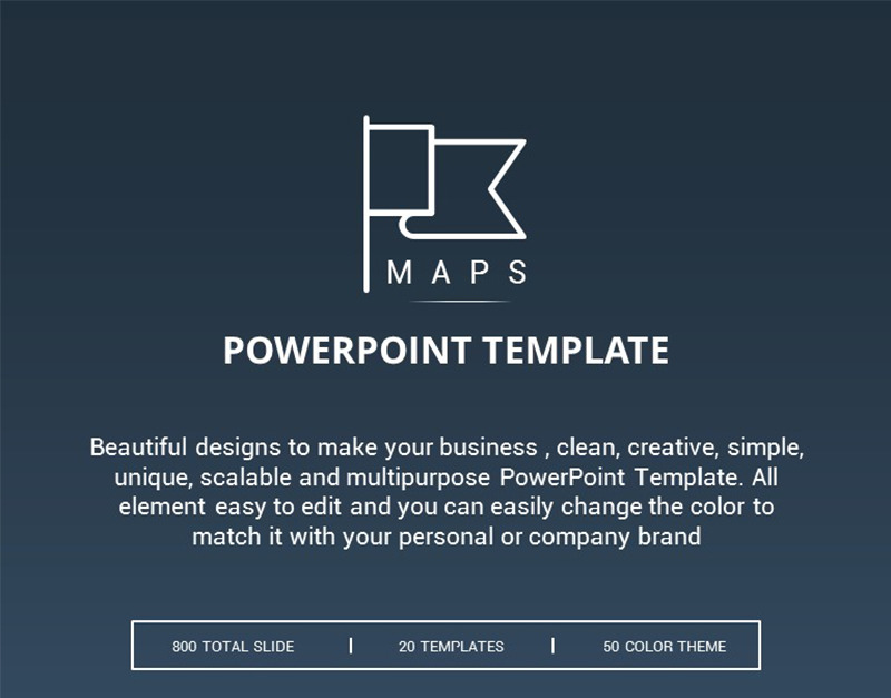 Modèle PowerPoint de présentation de cartes - TemplateMonster
