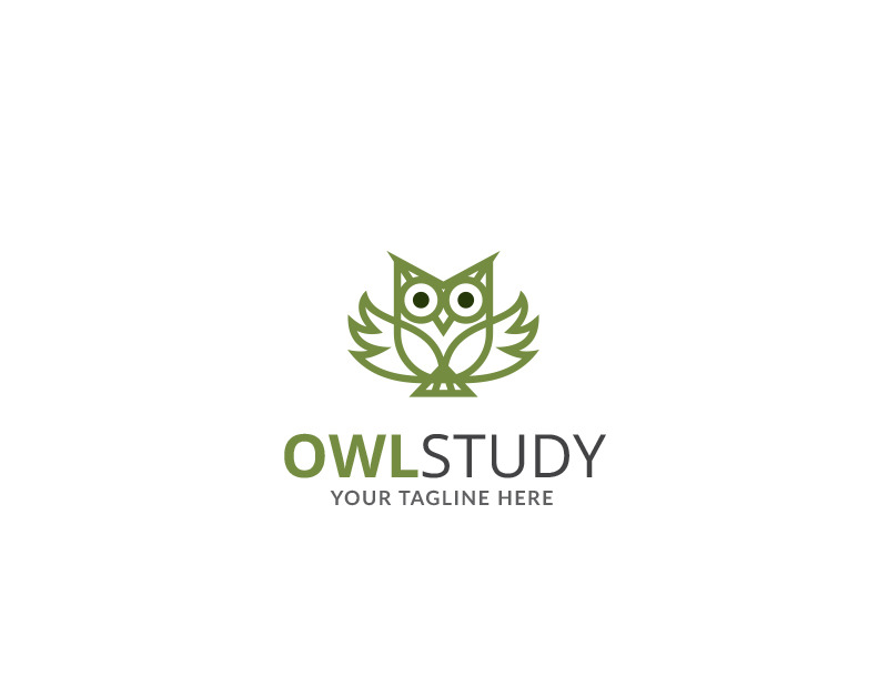 Owl Study Logo Template #73382 - TemplateMonster