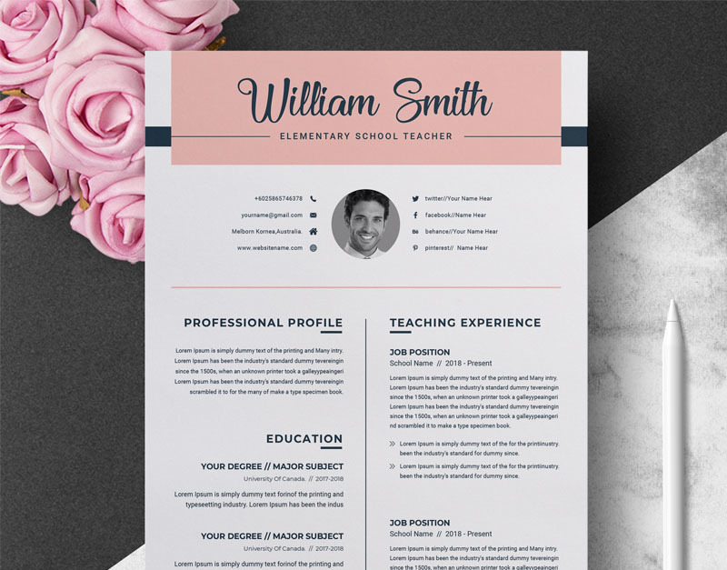 Modèle de CV William Smith #73914 - TemplateMonster