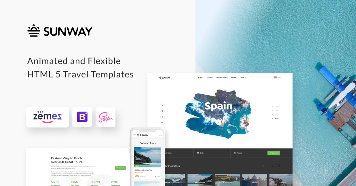 Sunway - Travel Agency Multipurpose HTML Website Template